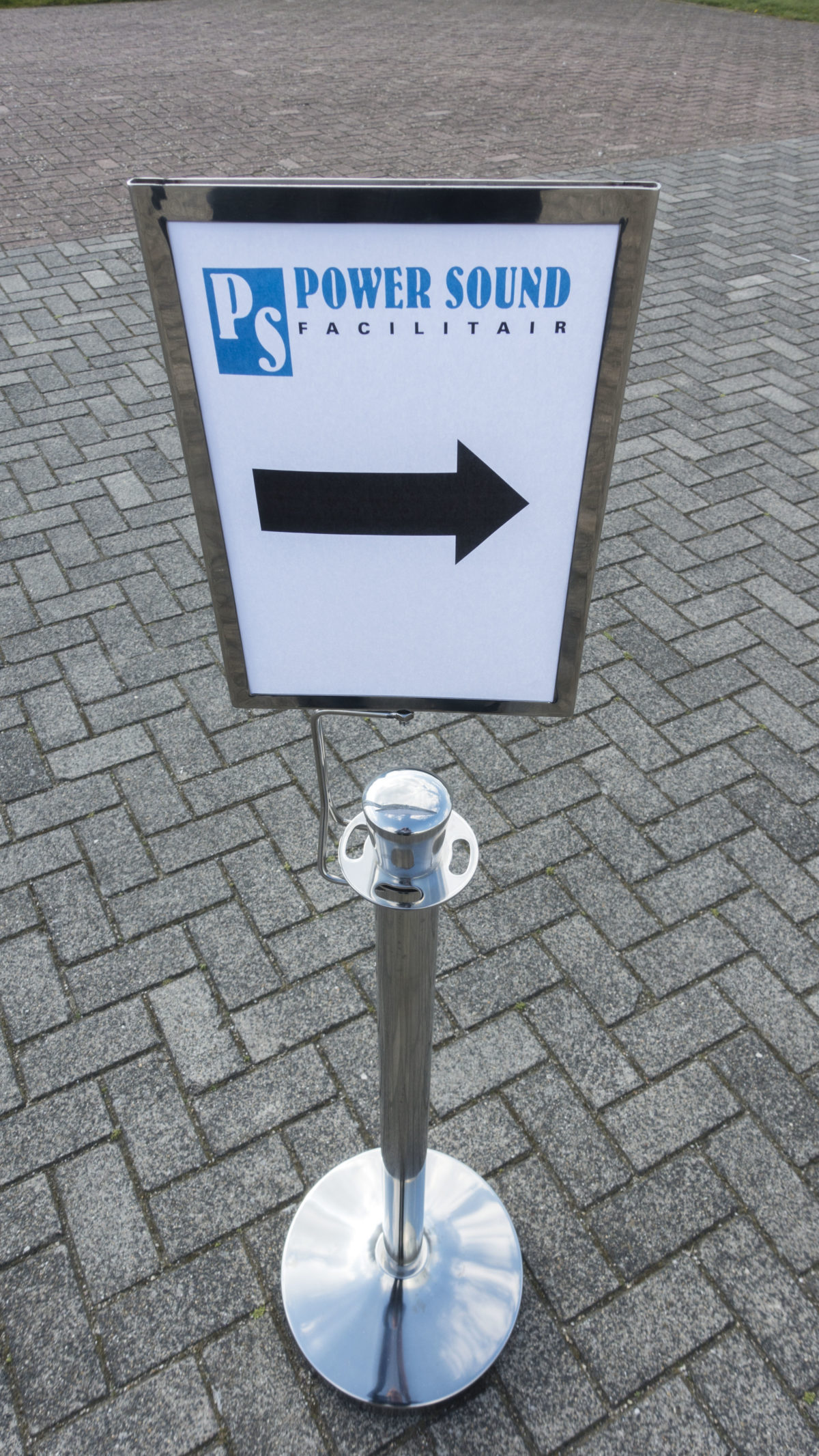 Afzetpaal met bordje (A4 formaat)